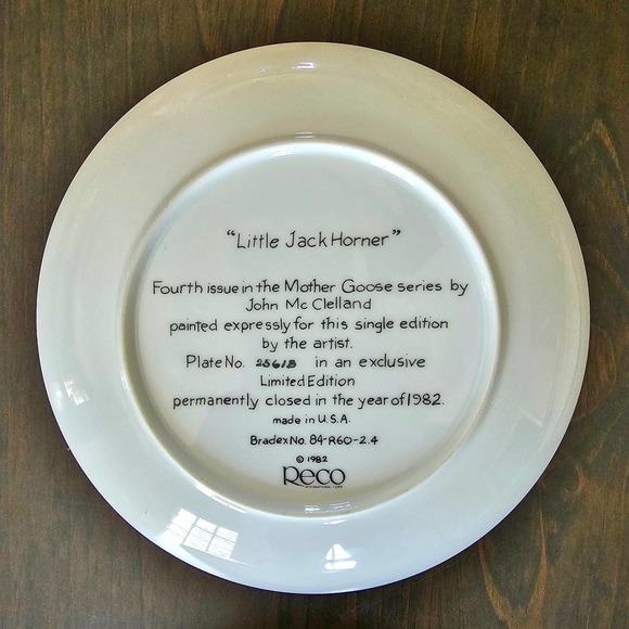 Reco | Accents | Vintage Reco Four 4 Plates Mother Goose Cottagecore ...